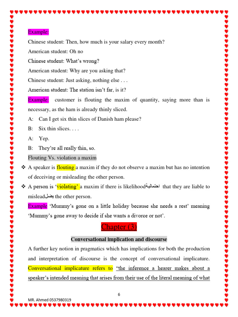 Conversational Implicature Guide | PDF | Semiotics | Human Communication