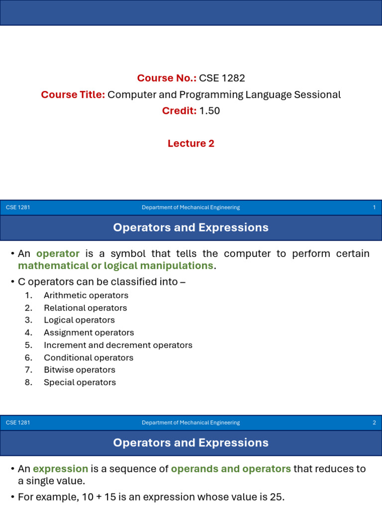 Cse 1282 - 2 | PDF | Computer Programming | Mathematics