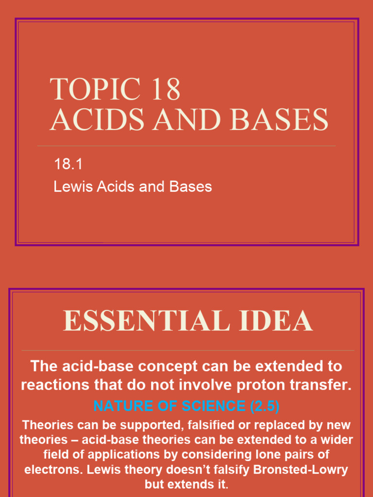 Lewis Acid-Base Theory Explained | PDF | Acid | Analytical Chemistry