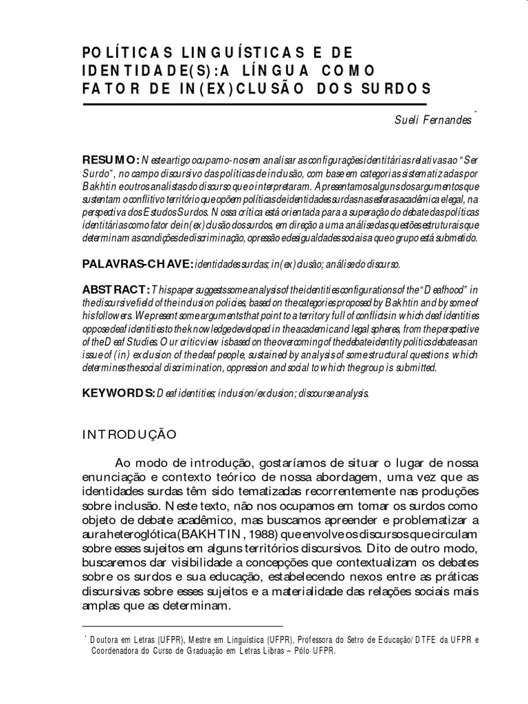 Revista Trama - Plíticas Linguisticas e de Identidades(s) - A Língua ...