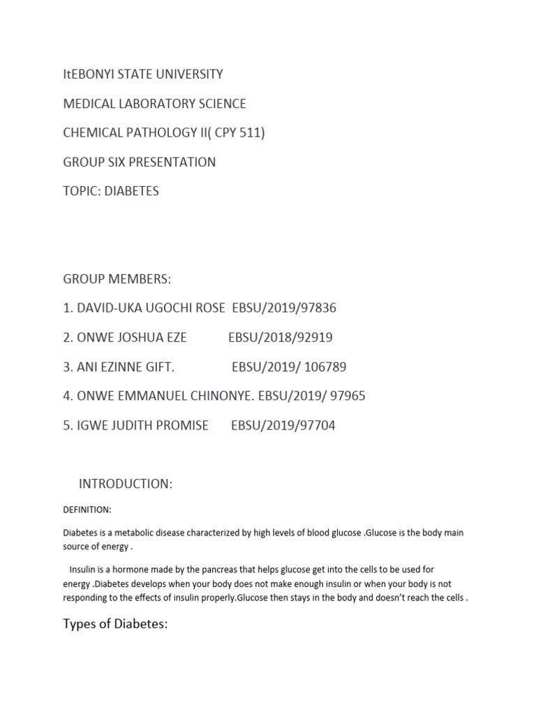 Chemical Pathology | PDF | Diabetes | Gestational Diabetes