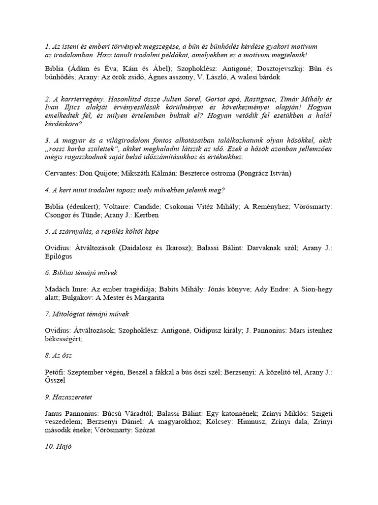 Témák Motívumok | PDF