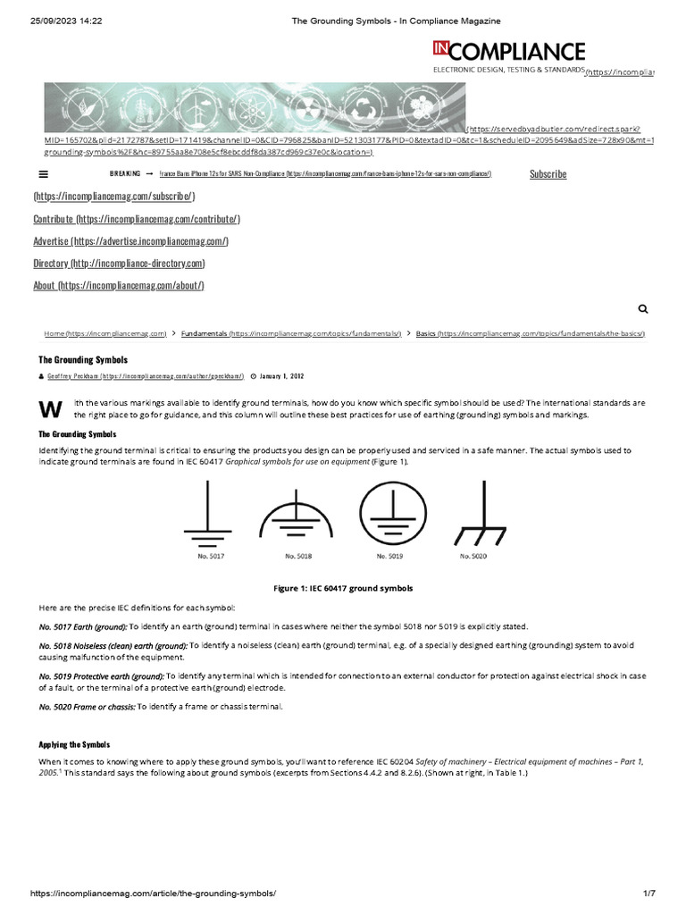 The Grounding Symbols - in Compliance Magazine | PDF | International ...