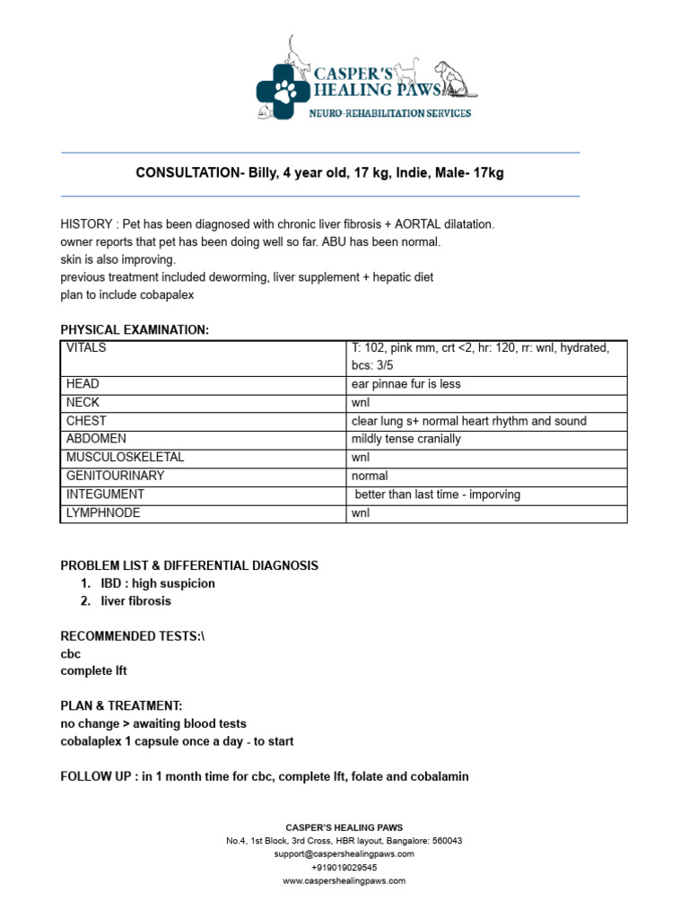 Consultation for Billy: Liver Fibrosis Care | PDF