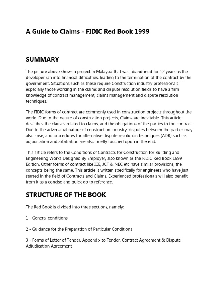 A Guide To Claims Pdf Arbitration Alternative Dispute Resolution