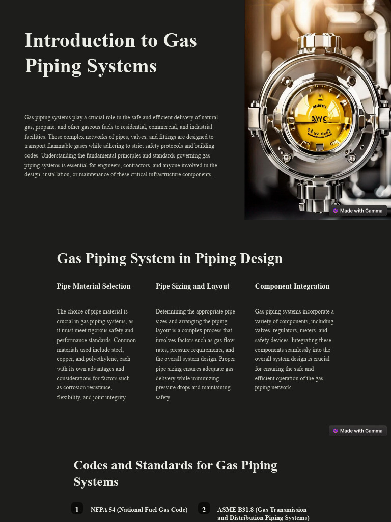 Introduction To Gas Piping Systems | PDF | Gases | Pipe (Fluid Conveyance)
