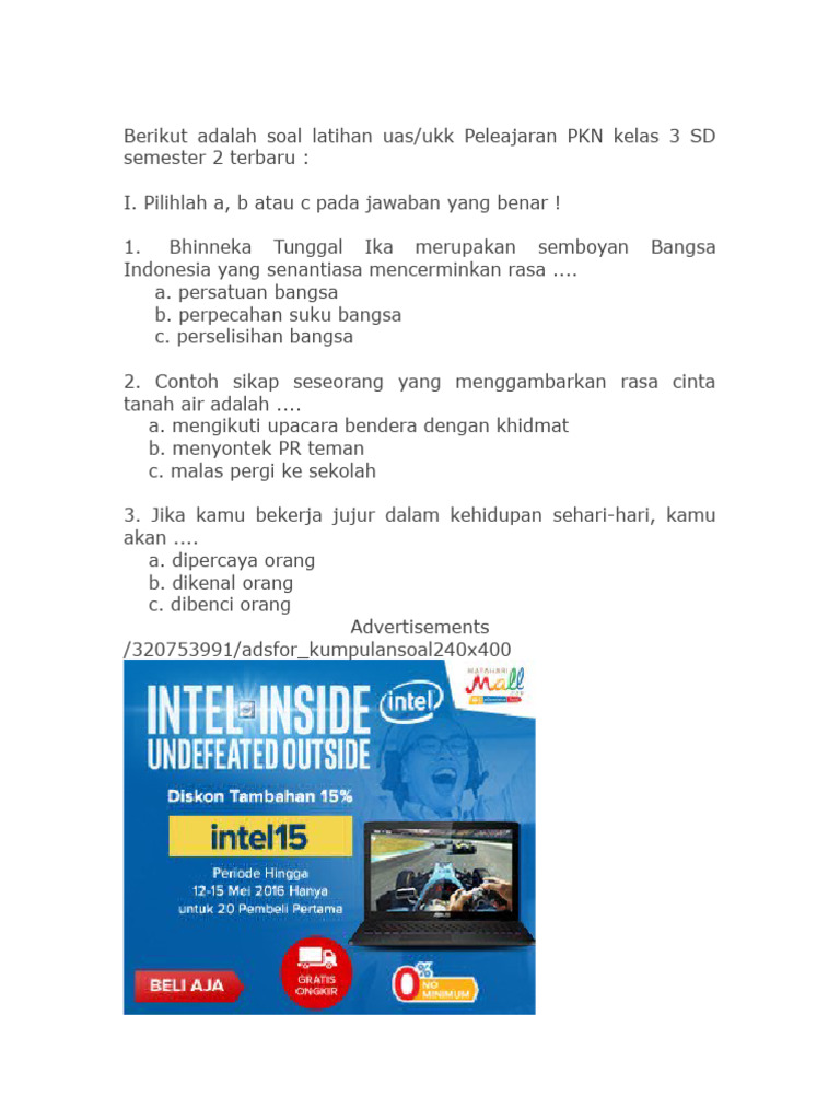 PKN Kelas 3 2 - Compress | PDF