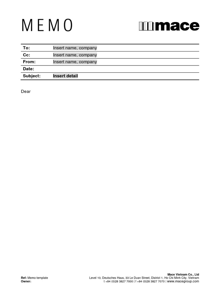 Internal Memo Template | PDF