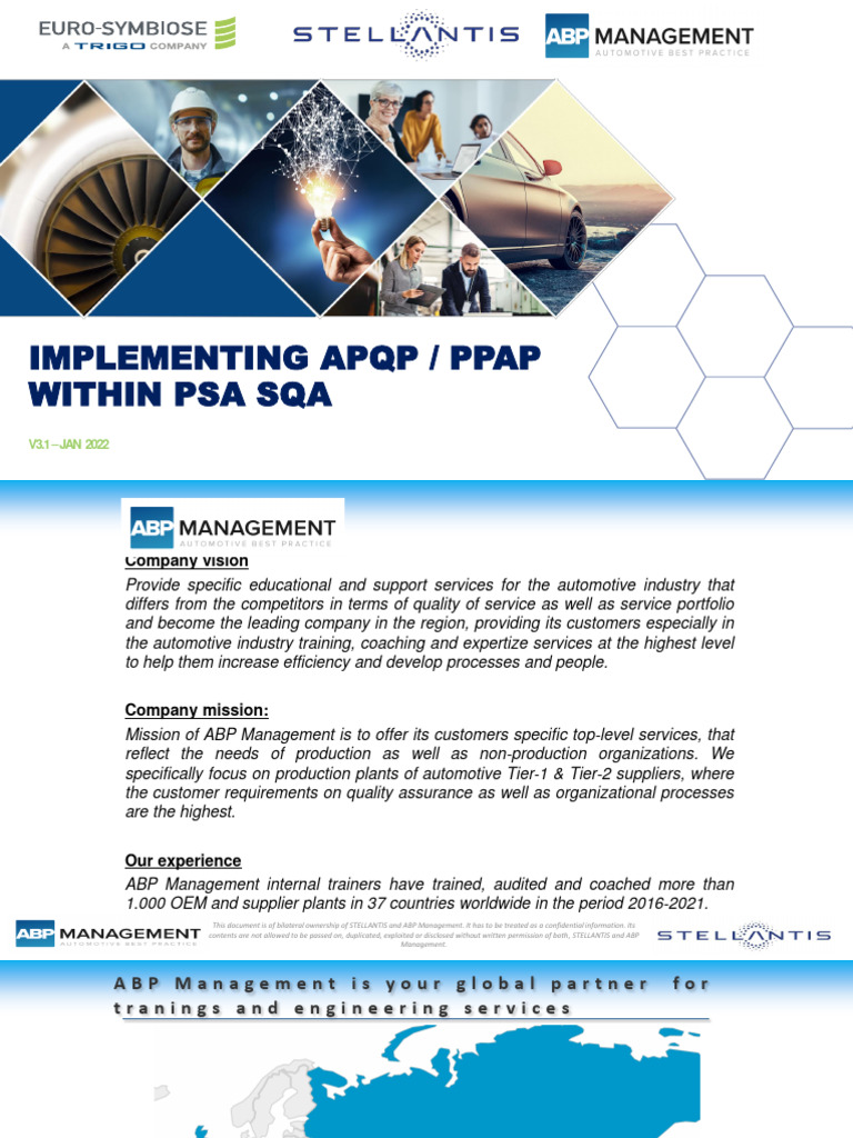 Apqp Ppap Psa - Abpm - Trainer - en v3.1 | PDF | Project Management ...