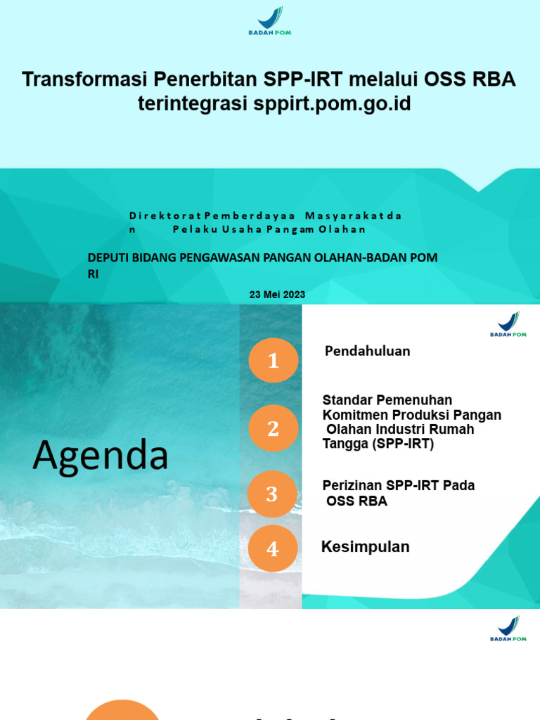Pedoman Penerbitan SPP-IRT Untuk Kegiatan 25 Mei 2023 | PDF