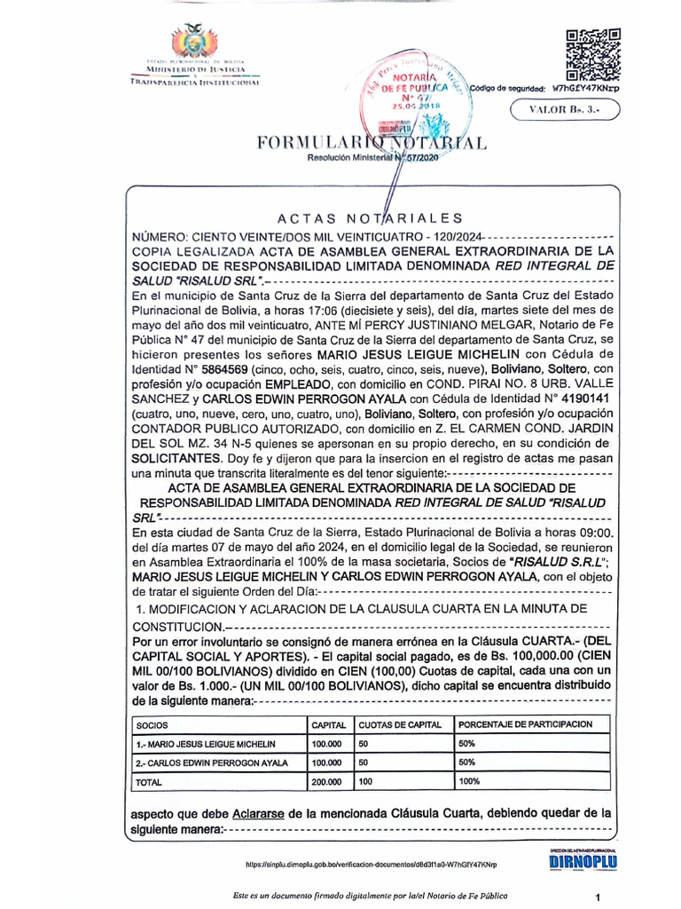 Formulario Notarial | PDF