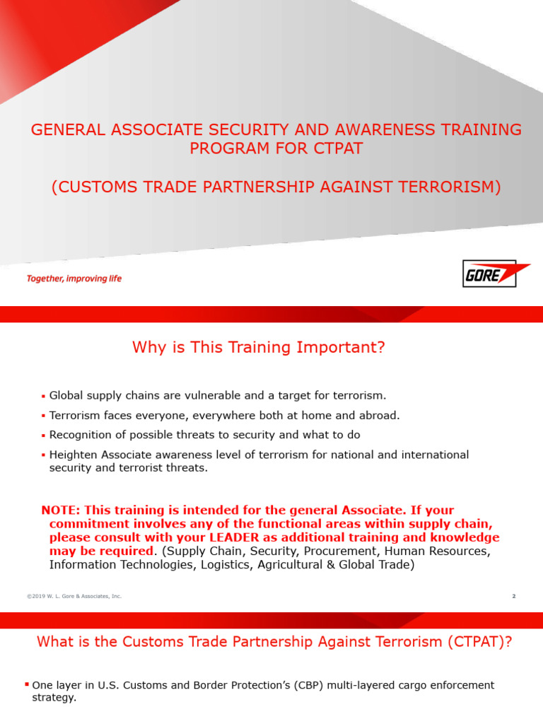 CTPAT General Security and Awareness Training For Brainshark 20220830 ...