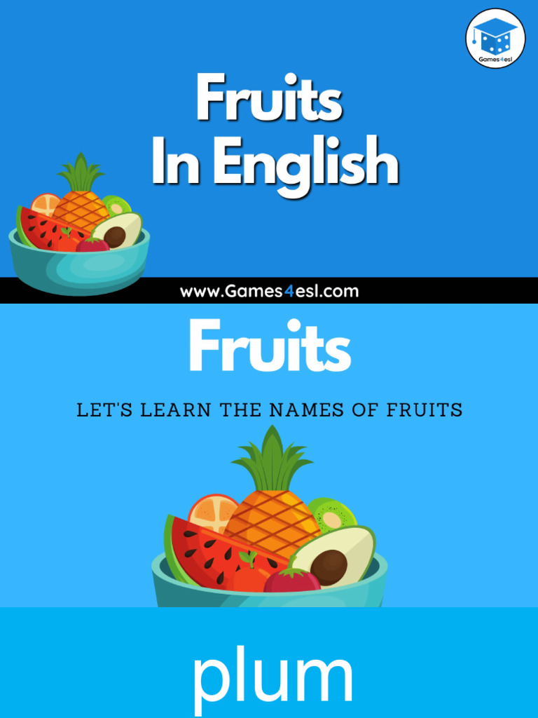 Fruits-PPT For Kids | PDF