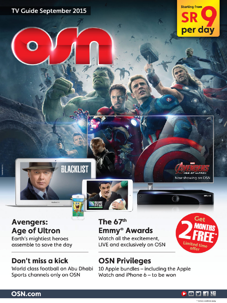OSN TV Guide (September 2015) | PDF