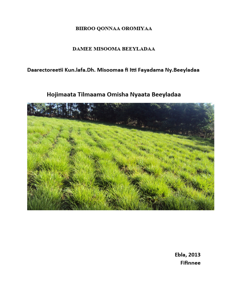 Oromia Livestock Feed Guide | PDF