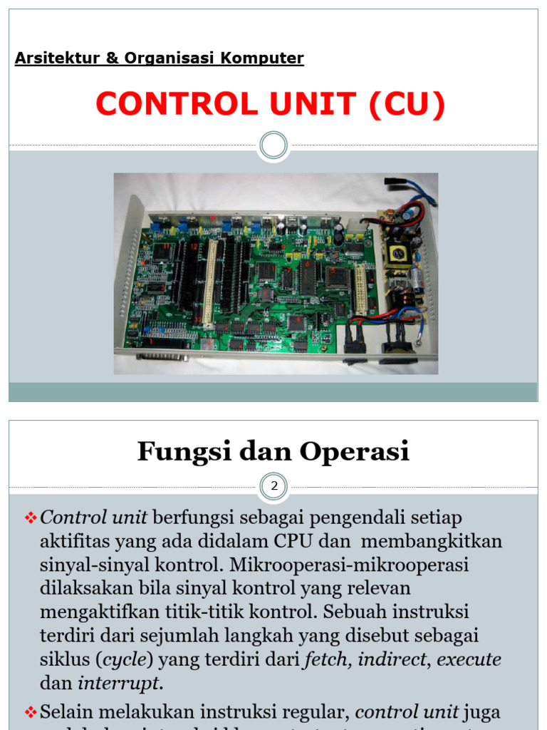 Fungsi dan Tugas Control Unit CPU | PDF | Komputer