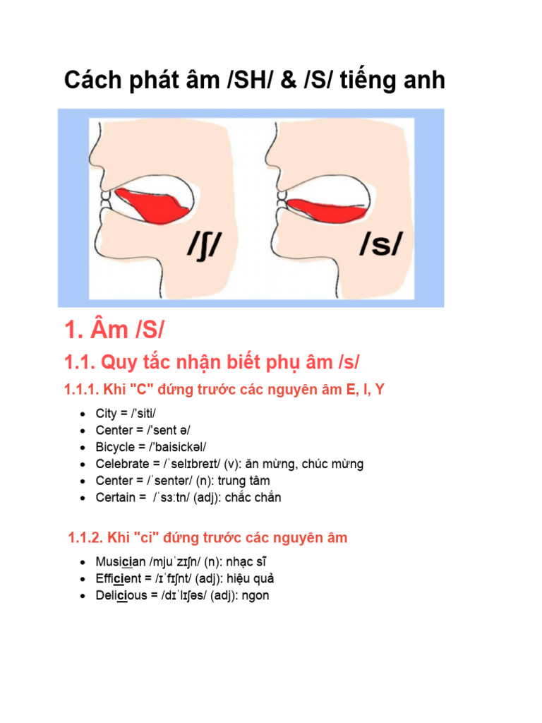 IPA - /SH/ & /S | PDF
