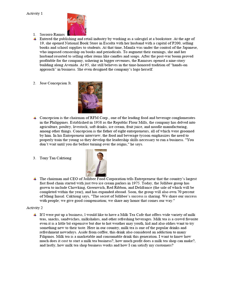 Entrep Week 1 | PDF | Tea | Drink