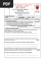Examen ECA Séptimo Grado - Tercer Trimestre | PDF