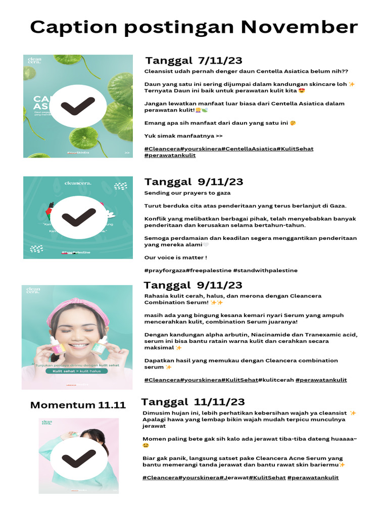 Caption Instagram Post November | PDF