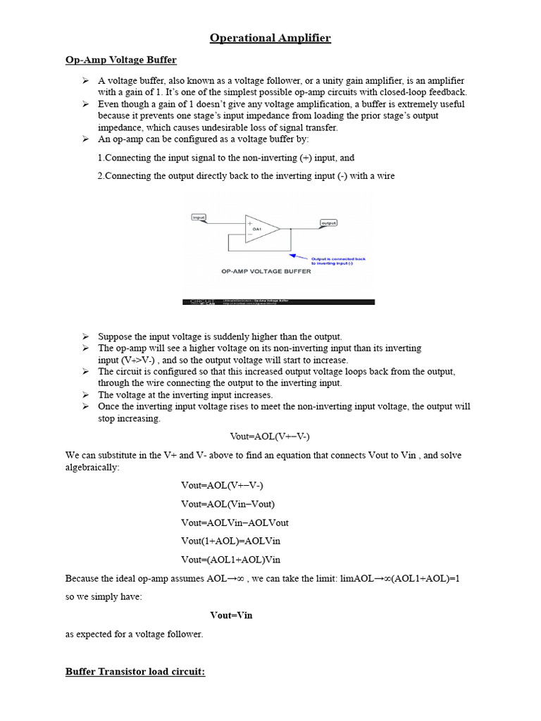 Operational Amplifier | PDF | Operational Amplifier | Amplifier
