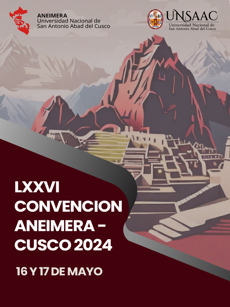 Programa Lxxvi Convencion Aneimera Cusco 2024 | PDF