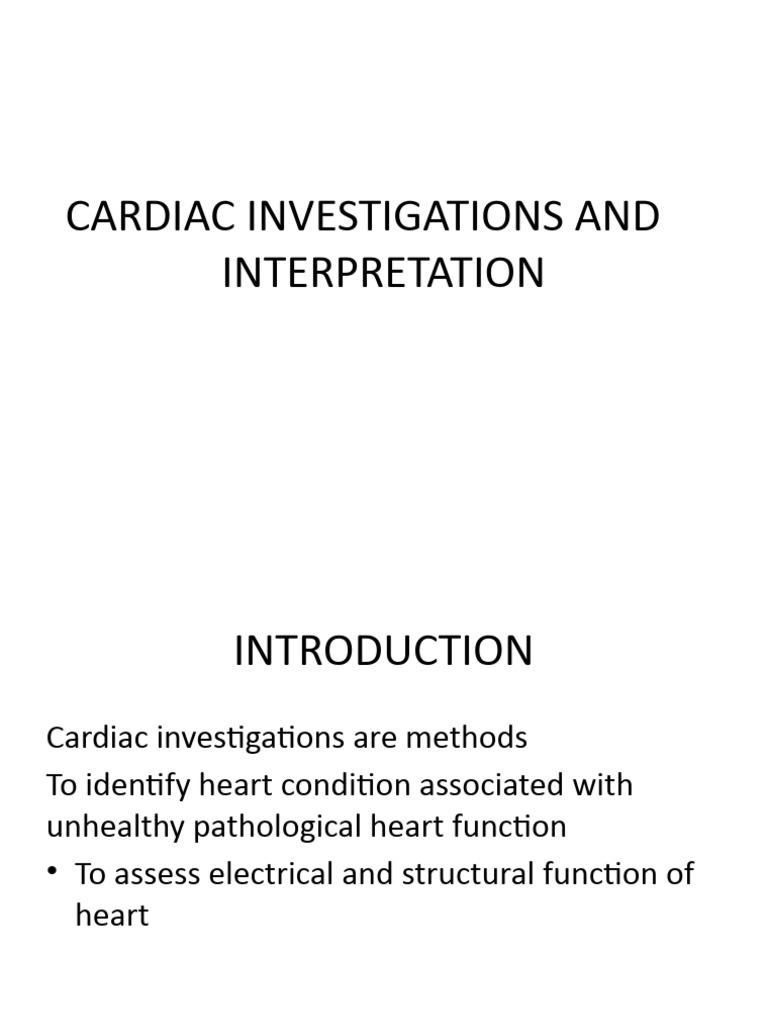 Cardiac Investigation Sameera Cme | PDF | Heart | Electrocardiography