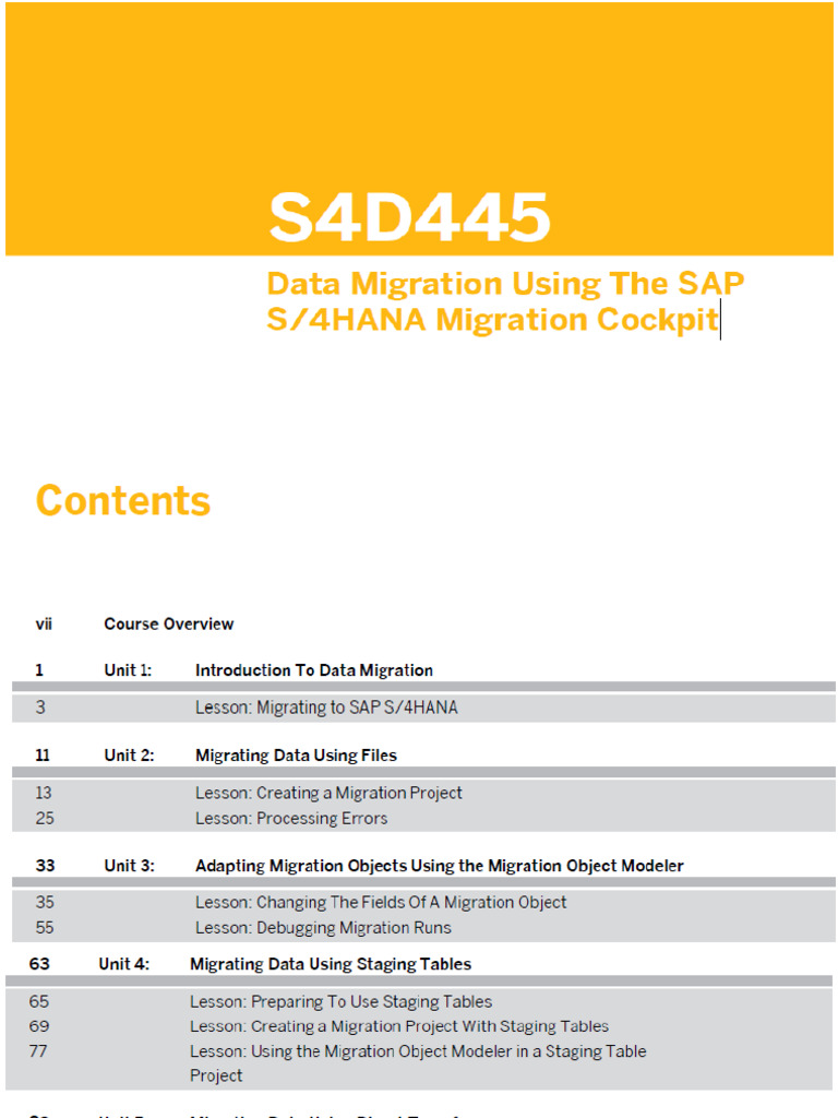 Migration Cockpit | PDF