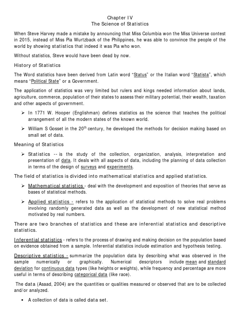 Statistics 1 Pdf Statistics Level Of Measurement