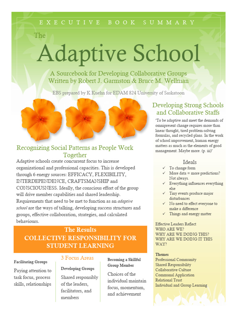 Adaptive+School Garmston EBS | PDF | Knowledge | Thought