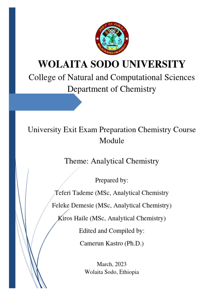 Analytical Chemistr Module | PDF | Chromatography | Gas Chromatography