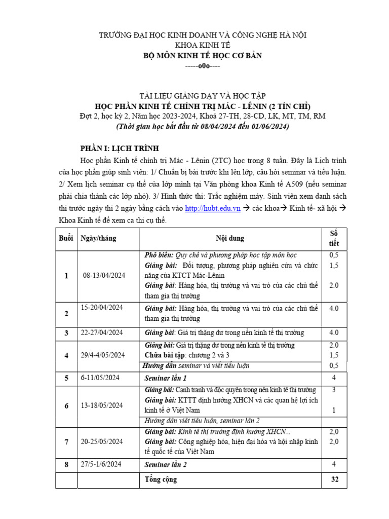 K 2 Năm 2023 24 KTCT K27TH 28 CĐ LK MT TM RM Đ T 2 | PDF