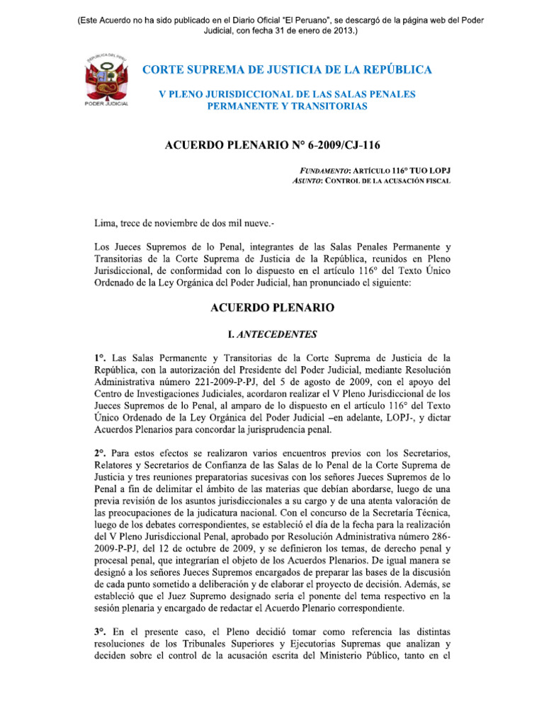 Acuerdo Plenario | PDF