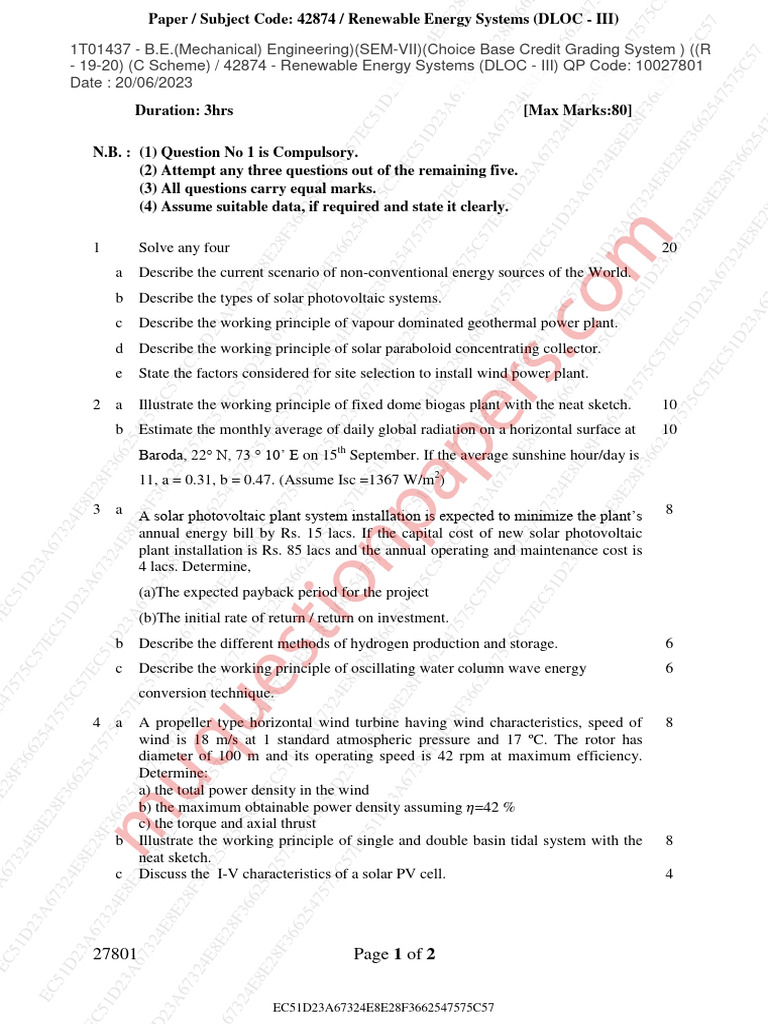 2023 May Dloc III Renewable Energy Systems Rev 2019 C Scheme | PDF | Energy Technology ...