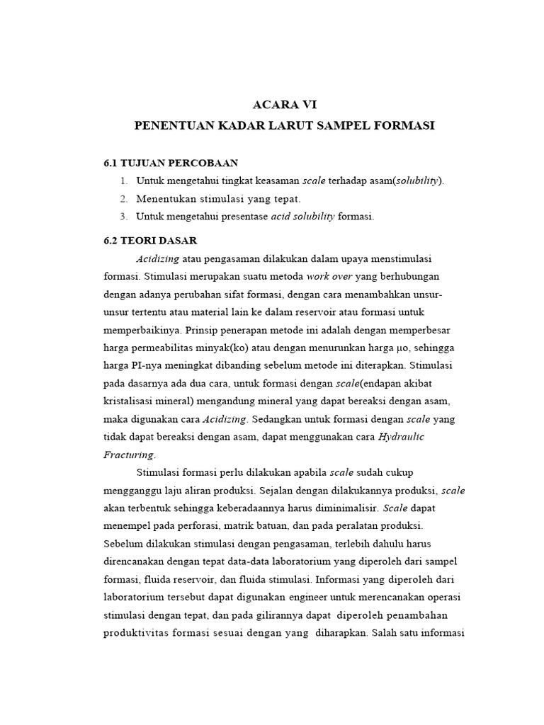 Teknik Pengasaman Formasi | PDF | Sains & Matematika | Teknologi & Rekayasa