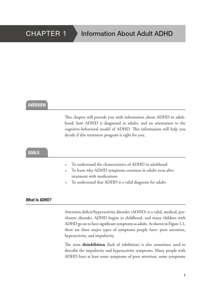 Cap 1 - Pac | PDF | Attention Deficit Hyperactivity Disorder | Adult ...