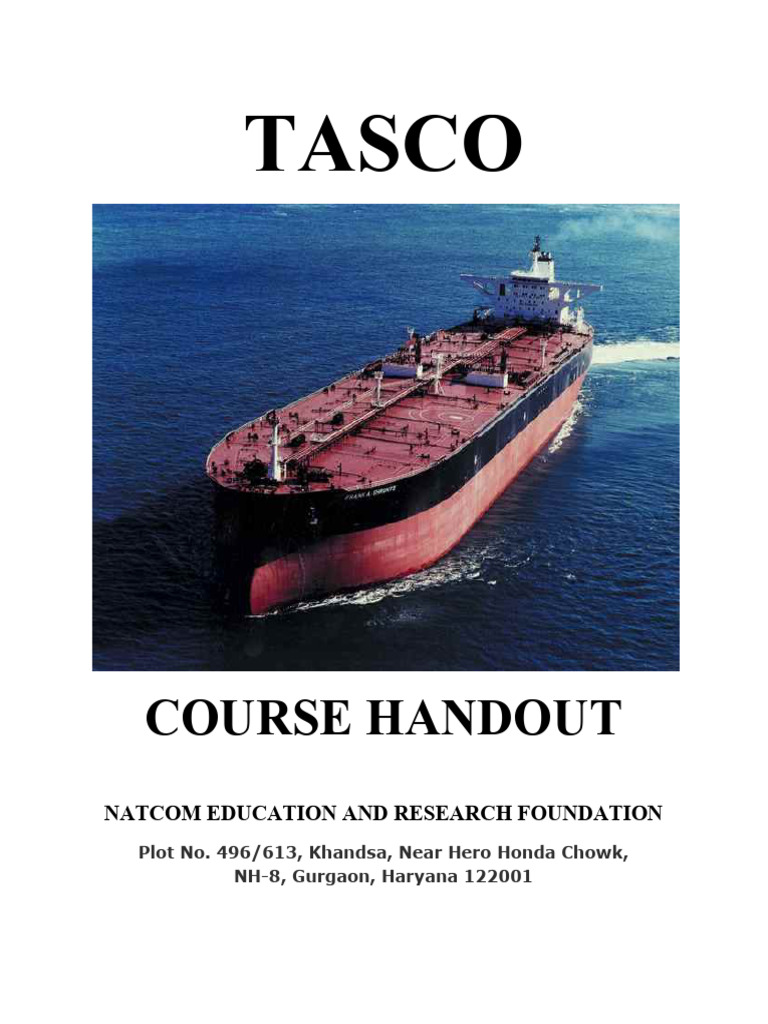 Tasco Handout Final Natcom | PDF | Oil Tanker | Ships