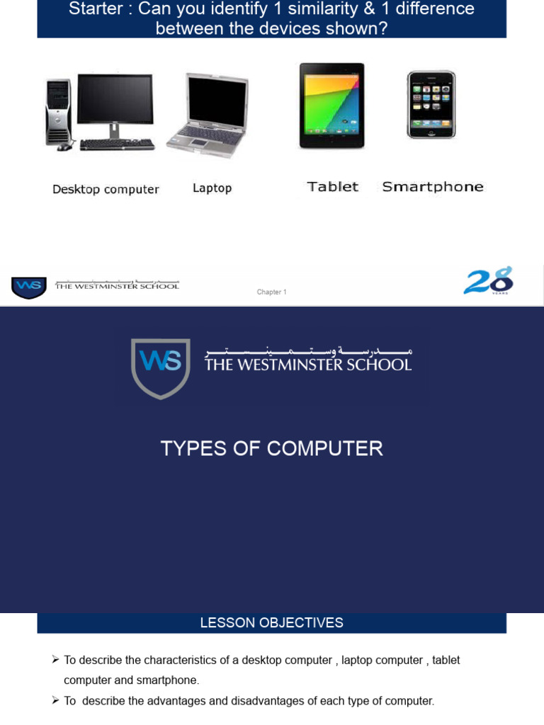 Year 9 Types of Computer | PDF | Laptop | Tablet Computer