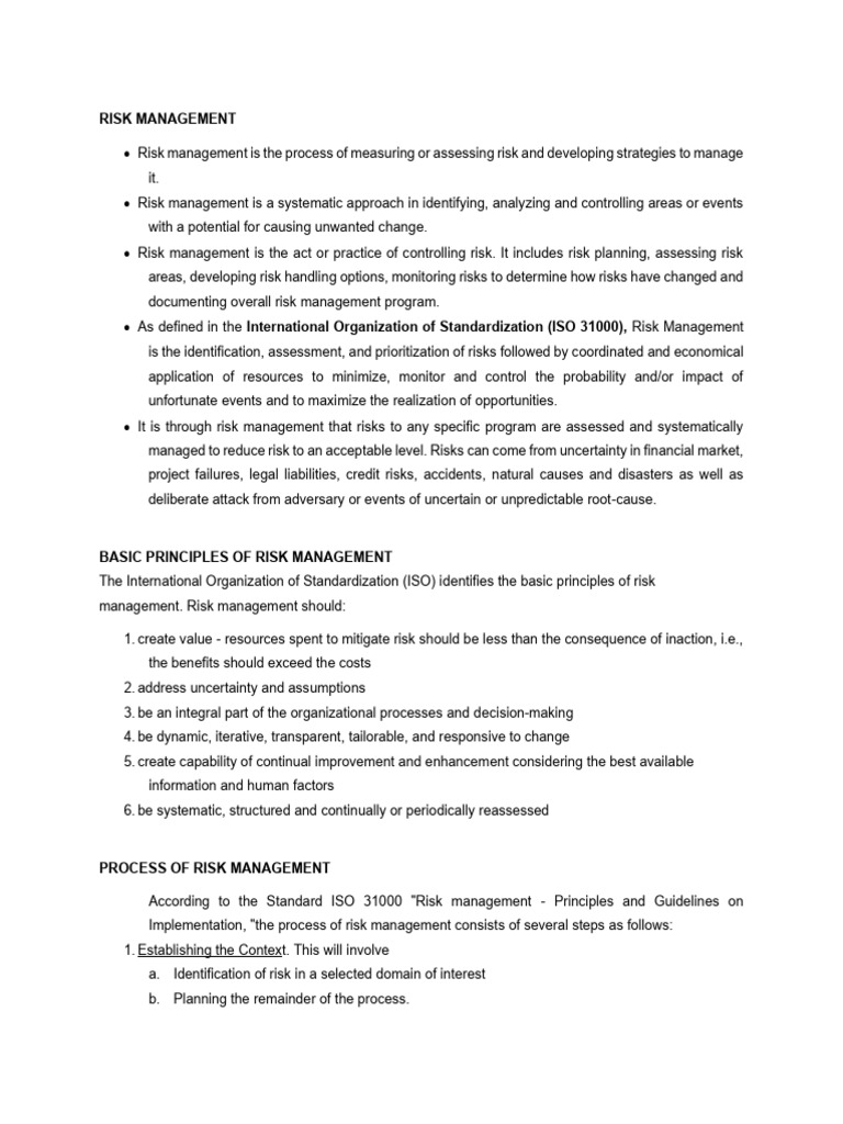 Risk Management | PDF | Risk Management | Risk Risk Management | PDF | Risk Management | Risk