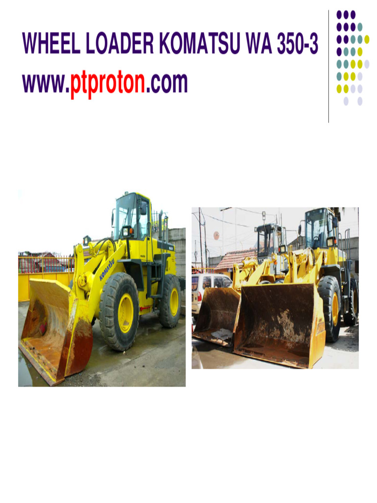 Wheel Loader Komatsu Wa 350-3 | PDF