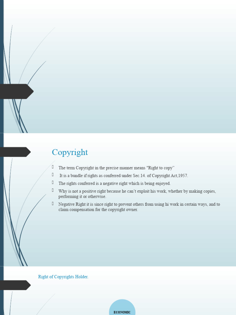 Ipr Class Presentation | PDF | Copyright | Intellectual Property Law