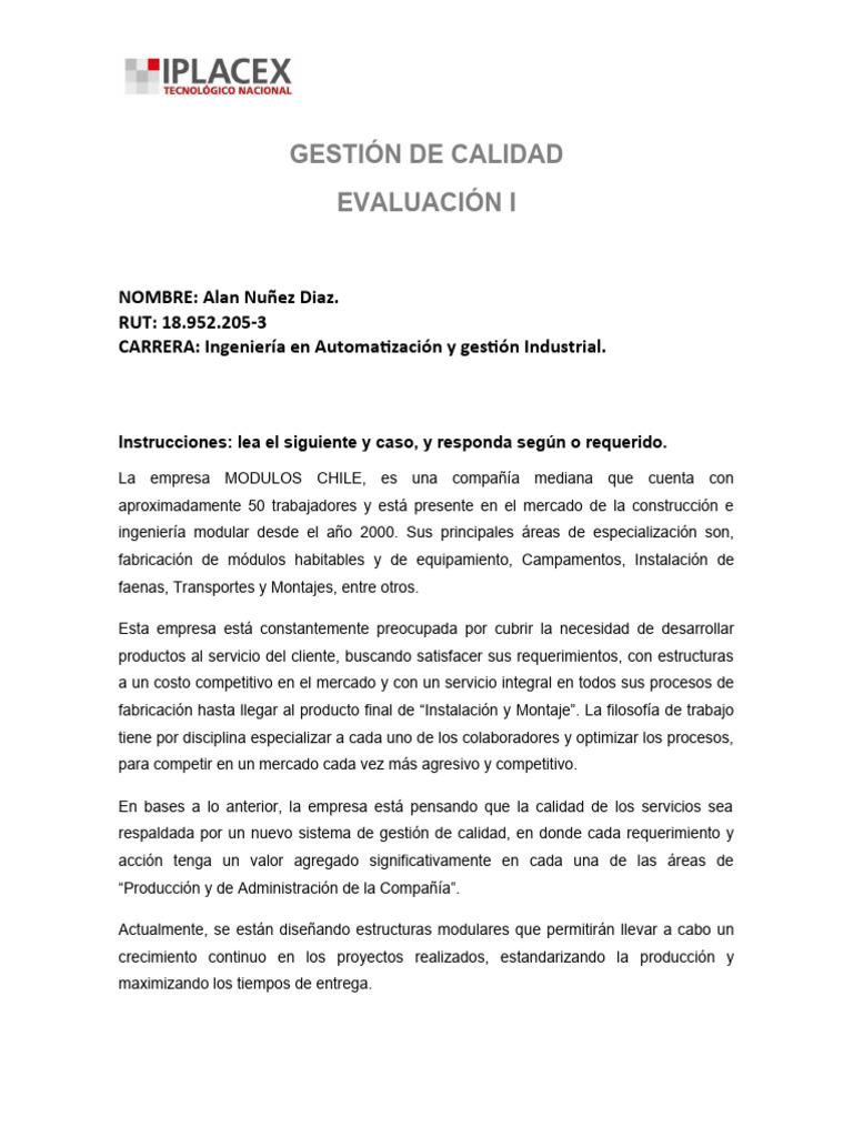 Eva - 2a Gestion de Calidad | PDF | Business | Calidad (comercial)