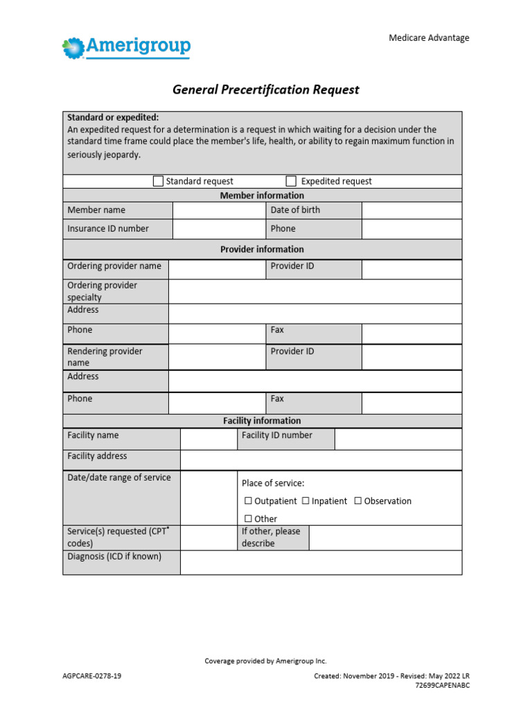 Amerigroup Form | PDF | Law