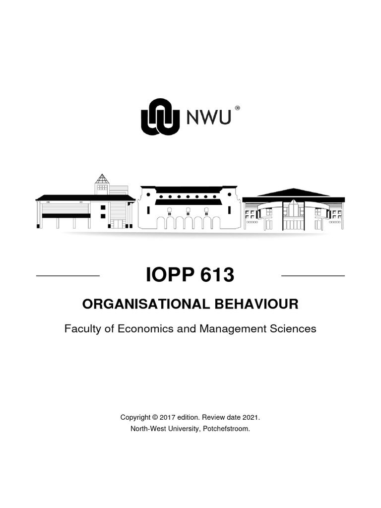 IOPP 613 OB Study Guide | PDF | Organizational Behavior | Behavior IOPP 613 OB Study Guide | PDF | Organizational Behavior | Behavior