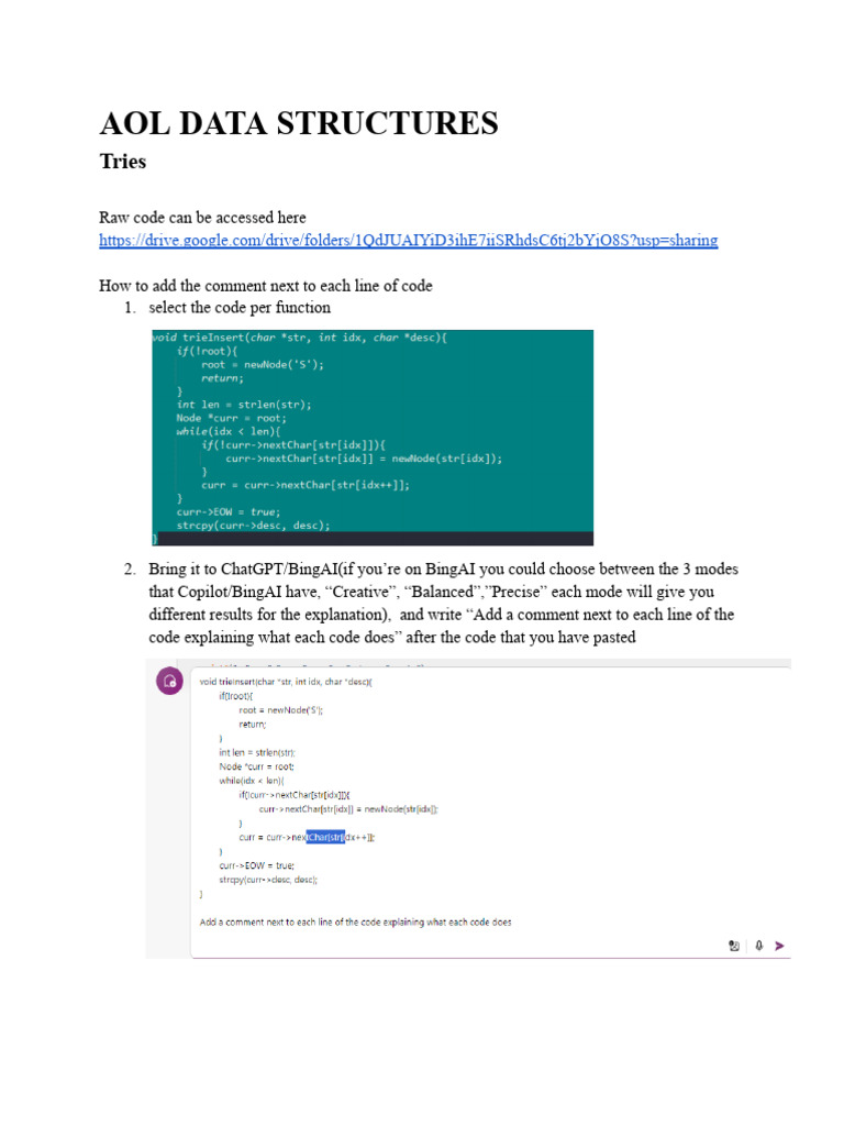 AOL Data Structures: Using Tries | PDF