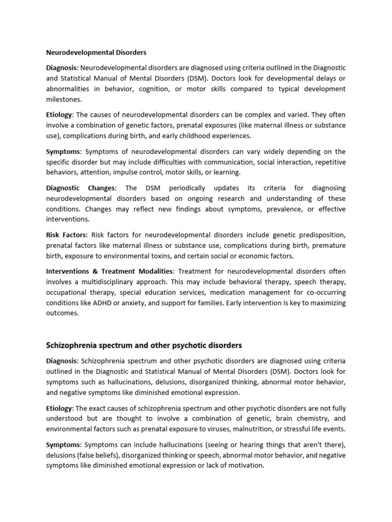 Neurodevelopmental Disorders | PDF | Mental Disorder | Anxiety Disorder