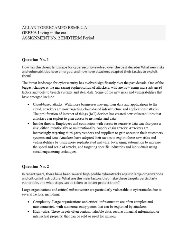 Assignment2 Torreecampo | PDF | Information Security | Security