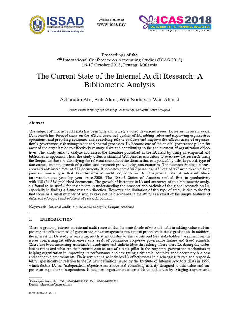 The Current State of The Internal Audit | PDF | Internal Audit | Audit