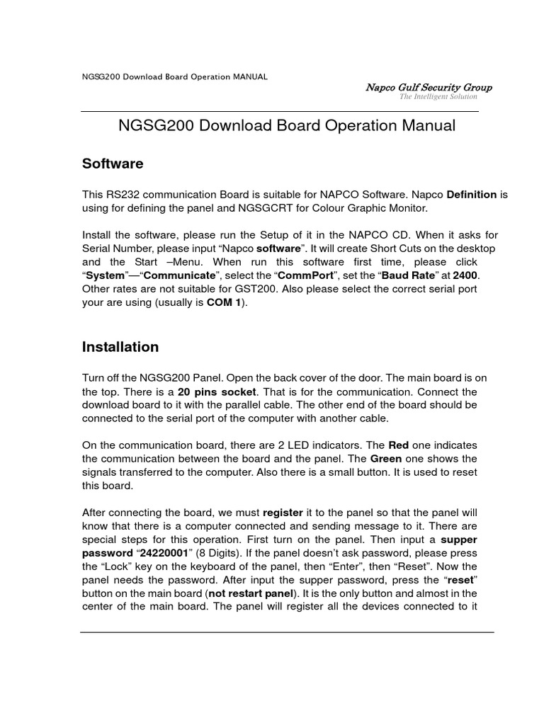 NGSG200 Download Board Operation Manual | PDF | Computer Keyboard | Computing