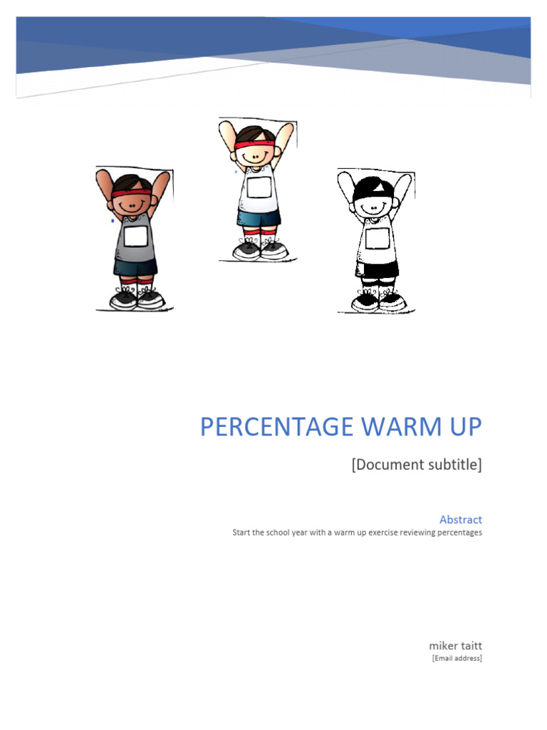 Percentage Warm Up | PDF | Percentage | Economies